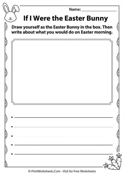 Easter Writing Prompts Worksheets Elementary Free – 8 Pages