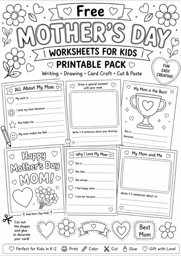 Printable Mother's Day Coupon Book for Kids Free Printable
