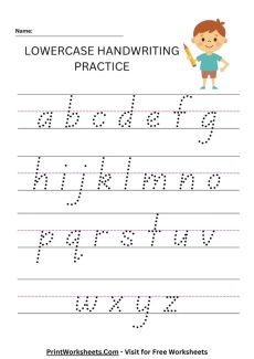 Cursive Writing Worksheets PDF Free Printable A to Z